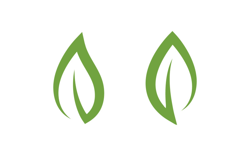 Healthy life leaf concept logo design template v.20