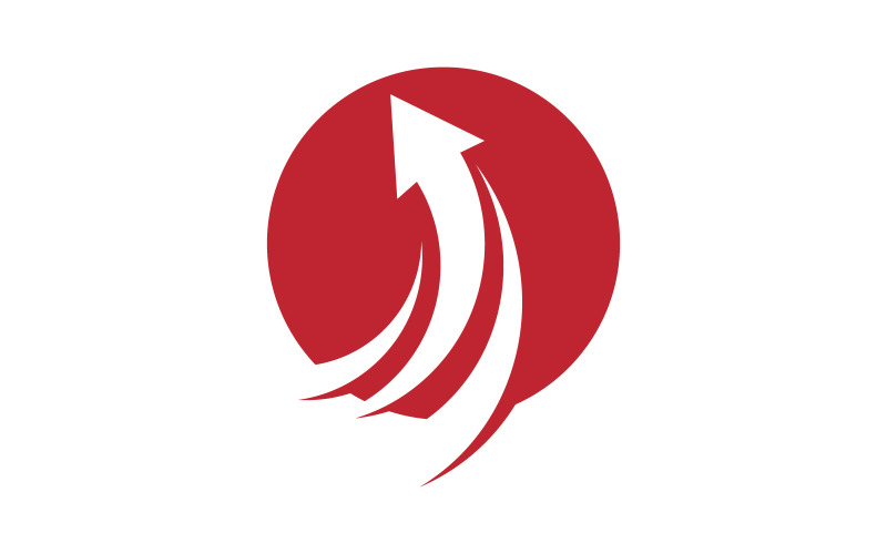 Arrow business fast growth icon illustration design v.9