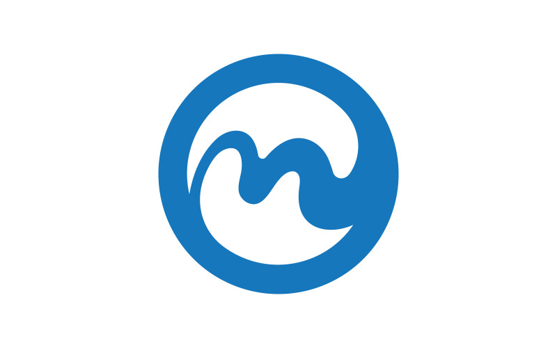 Ilustración del logotipo del icono del concepto de río v.15