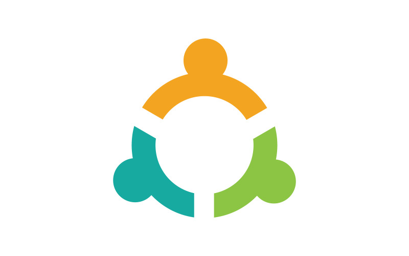 People group social community Logo design template v.15