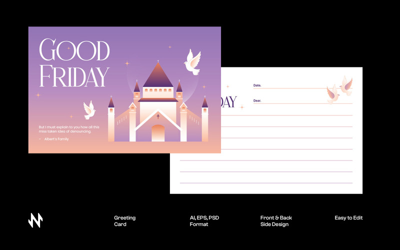 Good Friday Greeting Card #502845 - TemplateMonster