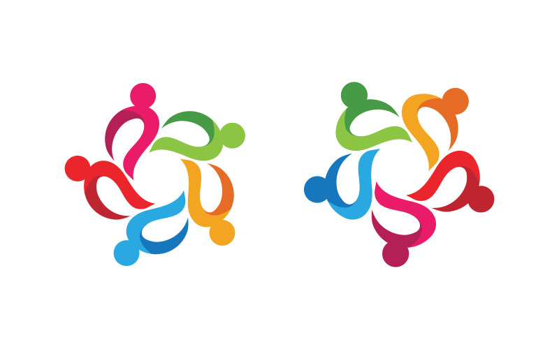 People group social community Logo design template v.53