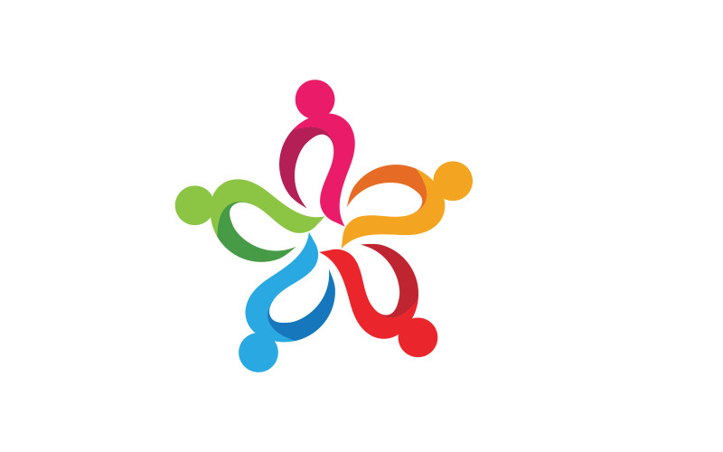 People group social community Logo design template v.54