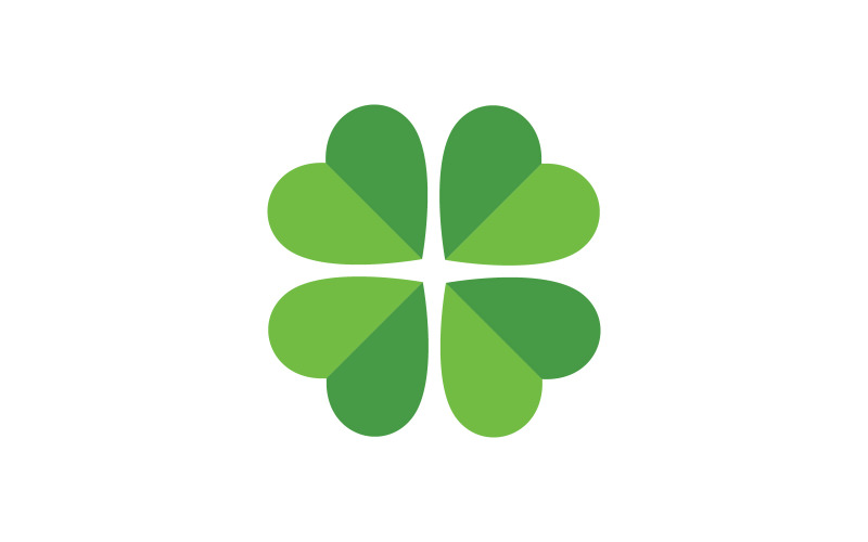 Ilustração do ícone da folha de trevo Logo Template Design v.14