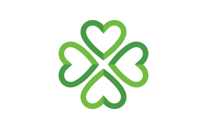 Ilustração do ícone da folha de trevo Logo Template Design v.19