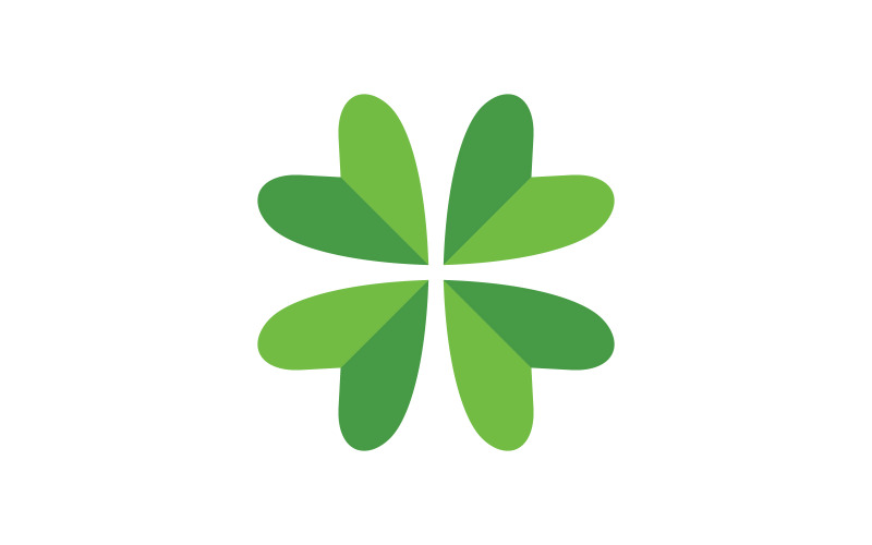 Ilustração do ícone da folha de trevo Logo Template Design v.30