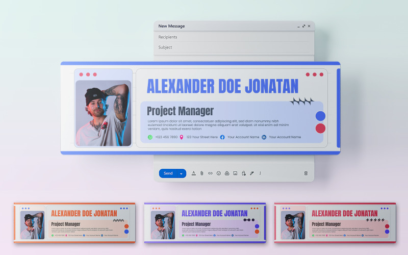 Modern Email Header Template 385 #503019 - TemplateMonster