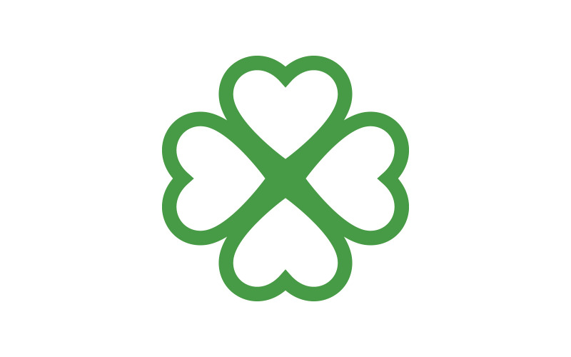 Ilustração do ícone da folha de trevo Logo Template Design v.20