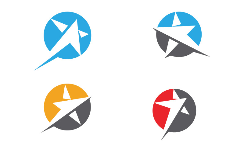 Concept de logo étoile Illustration de vitesse d'explosion v.11