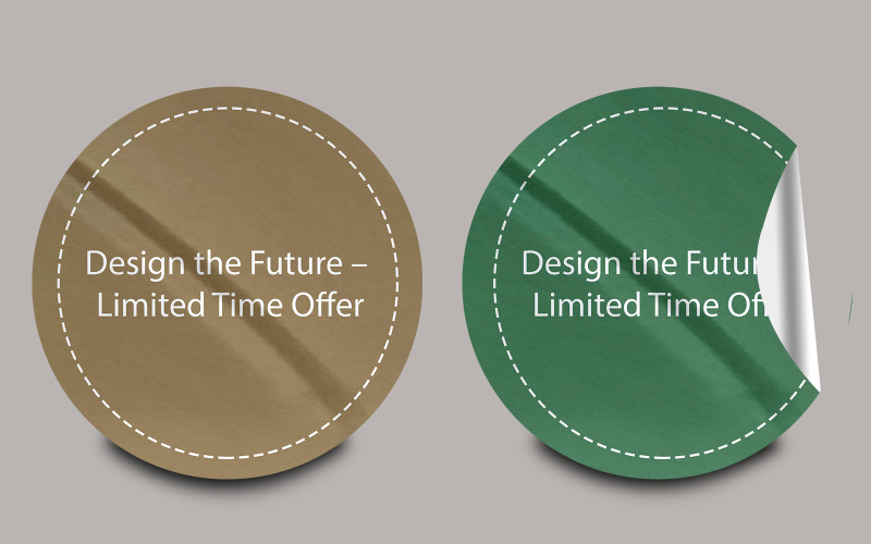 Sticker Mockup Template Design -250 #503297 - TemplateMonster