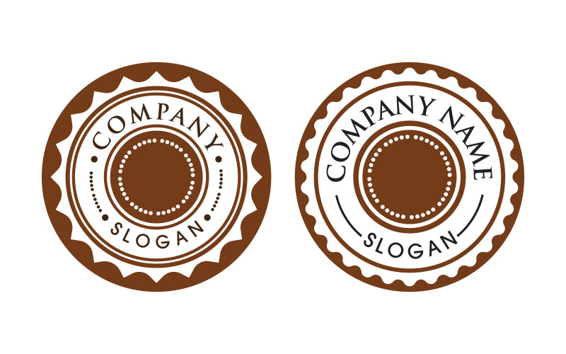 Emblem product illustration design template v.10