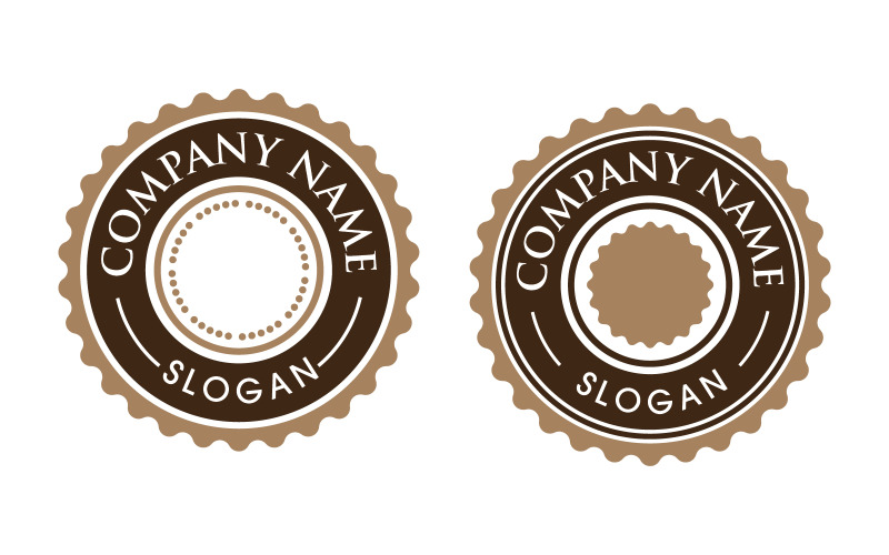 Emblem product illustration design template v.11