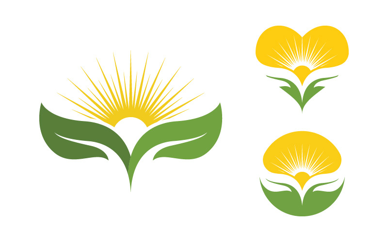 Ilustración del concepto vegano saludable con el logotipo de la hoja ...