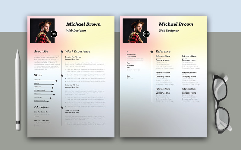 Fabulous Resume Template Layout One #503980 - TemplateMonster