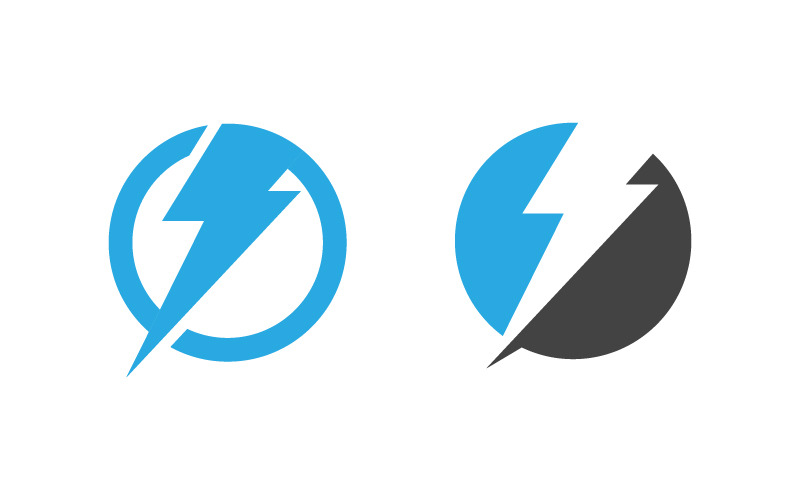 Lightning Logo vector icon illustration design Template v.5