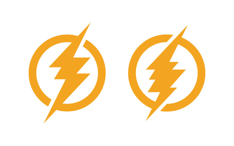 Lightning Logo vector icon illustration design Template v.7