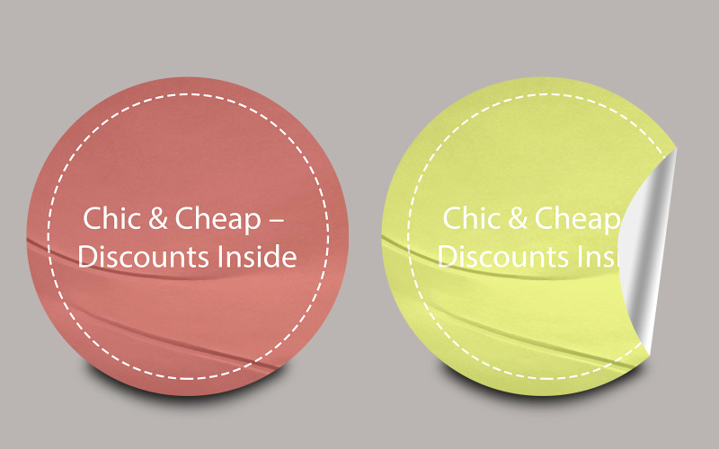 Sticker Mockup Template Design -266 #504191 - TemplateMonster