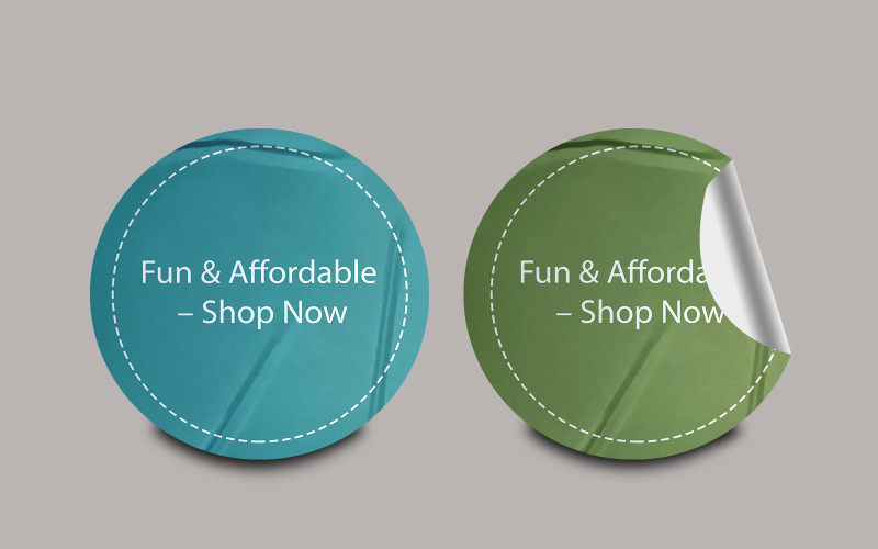 Sticker Mockup Template Design -270 #504195 - TemplateMonster