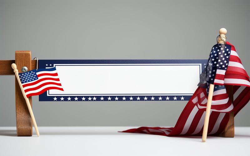 American winner flag, american banner design