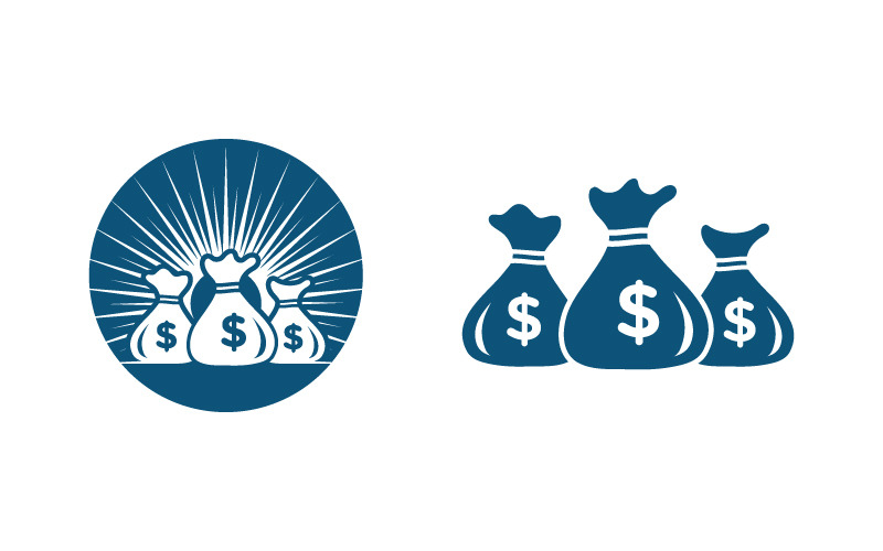 Modèle de conception d'illustration de logo d'icône d'entreprise de sac ...