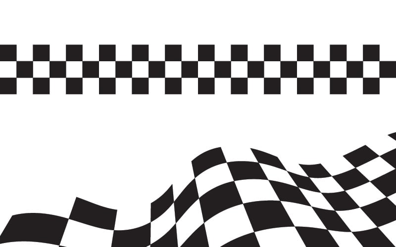 Race flag checkered Logo design illustration vector v.8
