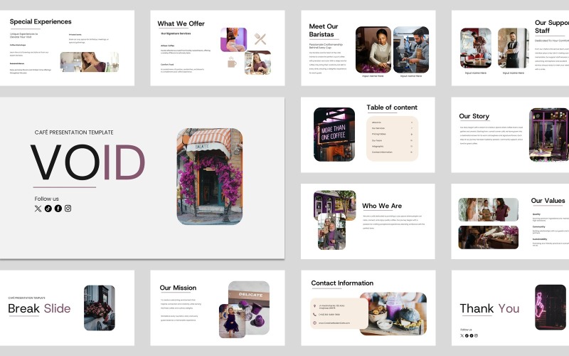 Void - Presentazione PowerPoint del caffè - TemplateMonster