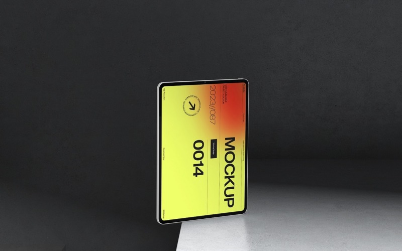 Floating Vertical Tablet Mockup Display - TemplateMonster