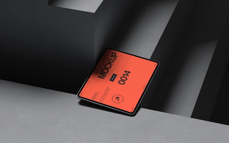 Modern Tablet Mockup on Steps #504855 - TemplateMonster