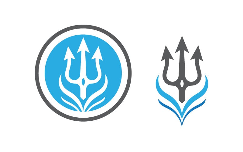 Trident Armor Vector illustration Icon Logo Template design v.13
