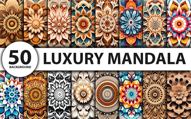 Digital Mandala design bundle #505047 - TemplateMonster