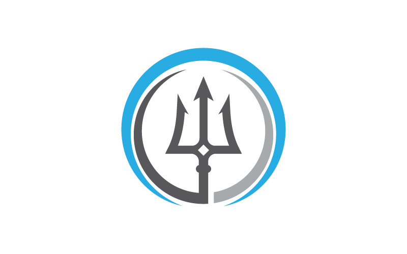 Trident Armor Vector illustration Icon Logo Template design v.16