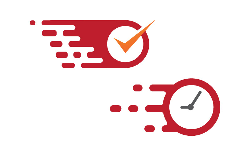 Clock vector flat illustration design template v.1