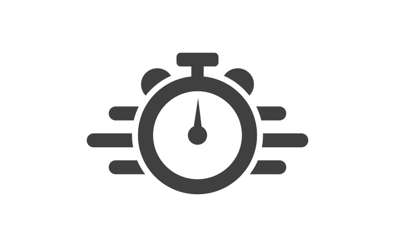Clock vector flat illustration design template v.2