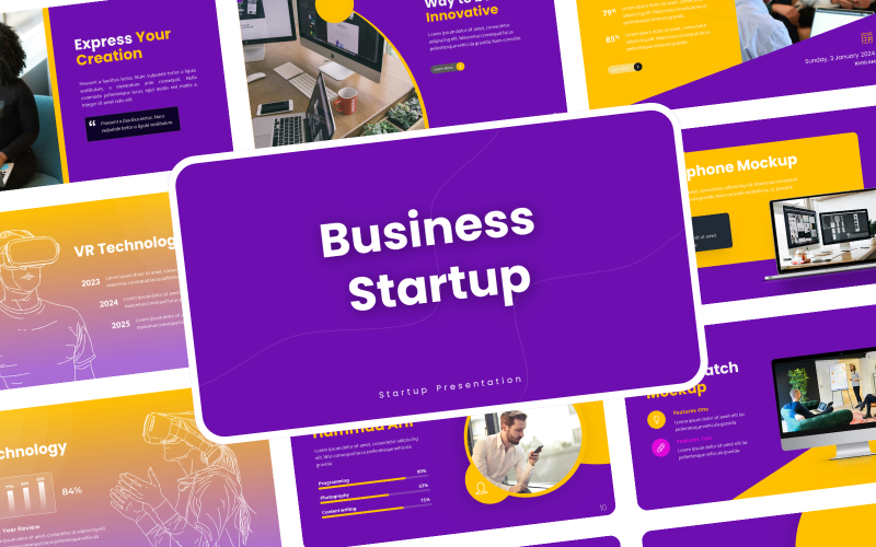 Business startup powerpoint presentation - TemplateMonster