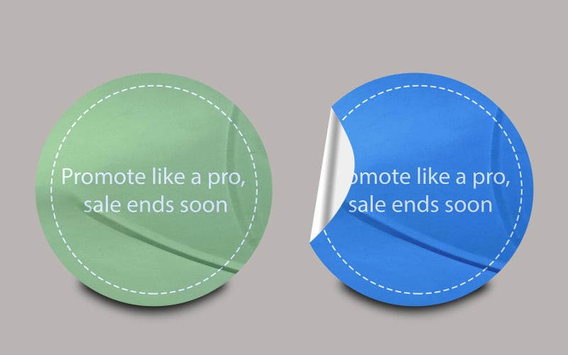 Sticker Mockup Template Design -295 #505811 - TemplateMonster