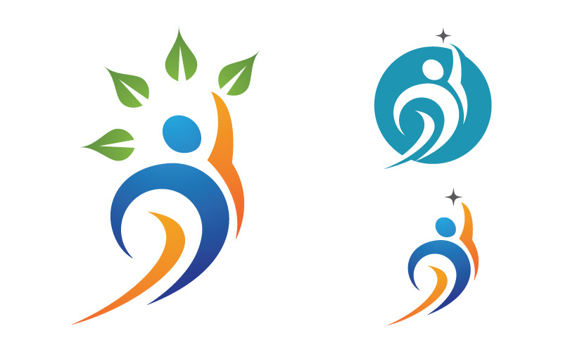 Healthy life trainer logo sign illustration vector design v.10