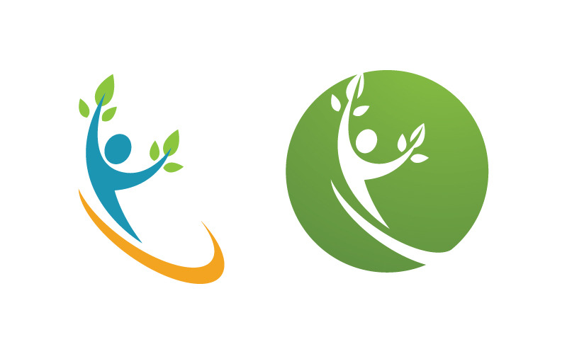 Healthy life trainer logo sign illustration vector design v.17