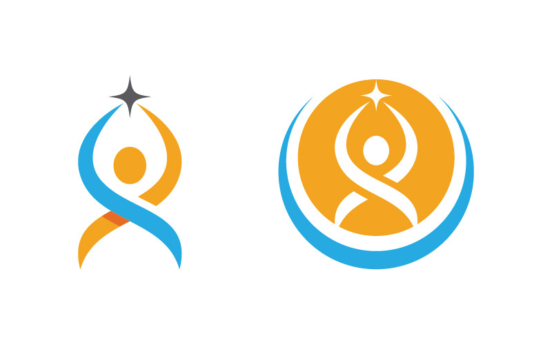 Healthy life trainer logo sign illustration vector design v.19