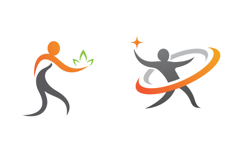 Healthy life trainer logo sign illustration vector design v.22