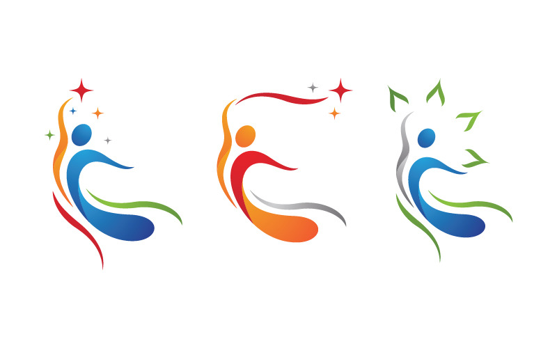 Healthy life trainer logo sign illustration vector design v.25