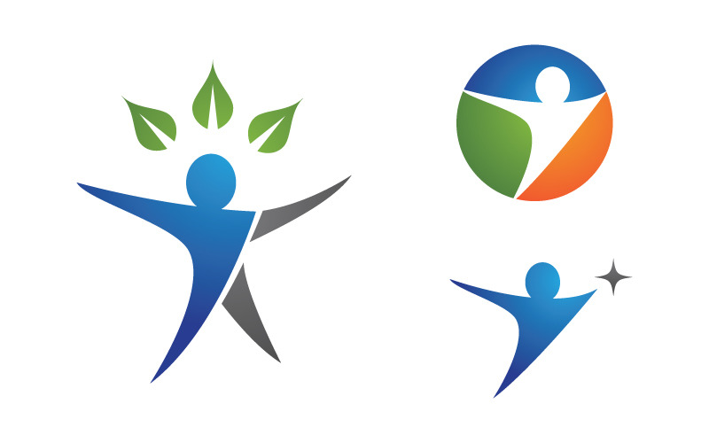 Healthy life trainer logo sign illustration vector design v.29