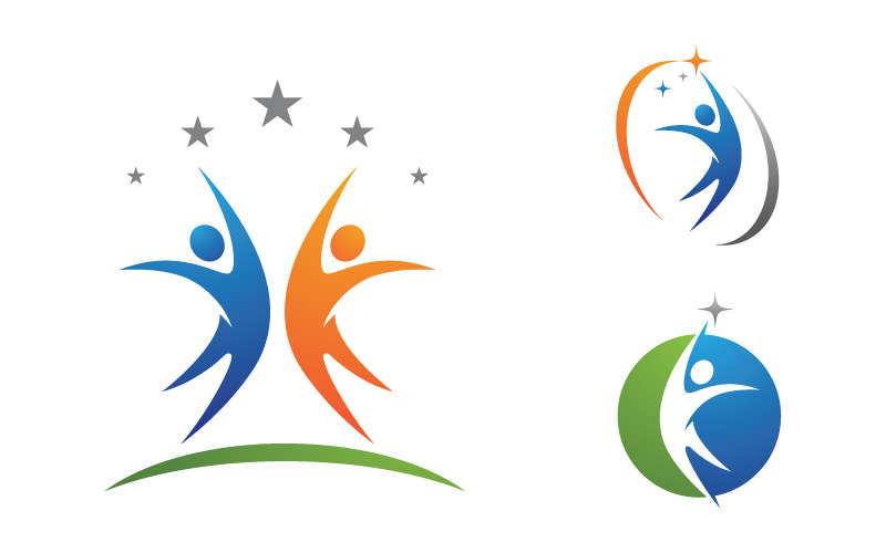 Healthy life trainer logo sign illustration vector design v.31