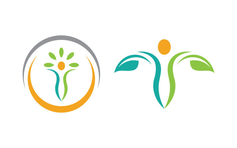 Healthy life trainer logo sign illustration vector design v.35