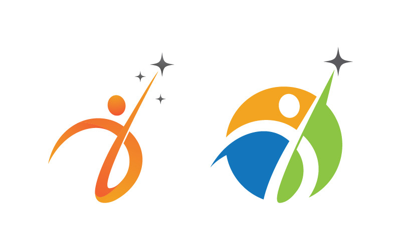 Healthy life trainer logo sign illustration vector design v.53