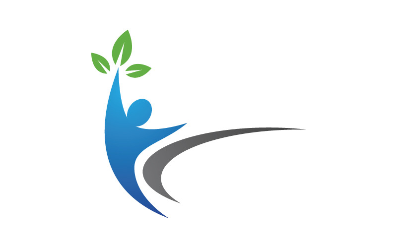 Healthy life trainer logo sign illustration vector design v.55