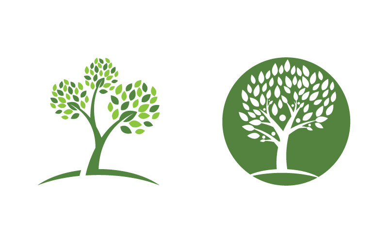 Healthy life tree leaf concept logo design template v.21