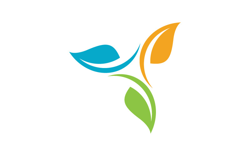 Healthy life tree leaf concept logo design template v.45