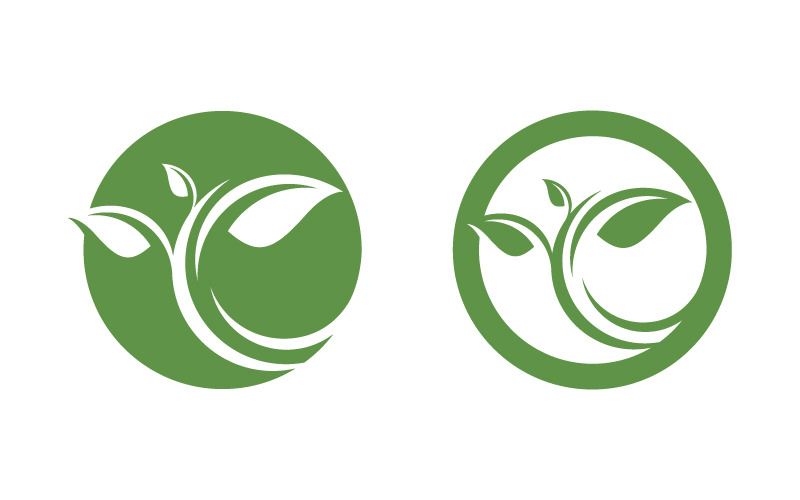 Healthy life tree leaf concept logo design template v.44