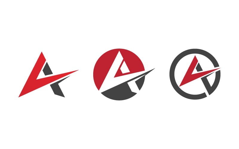 Plantilla de diseño de concepto empresarial de logotipo con letra A v.4