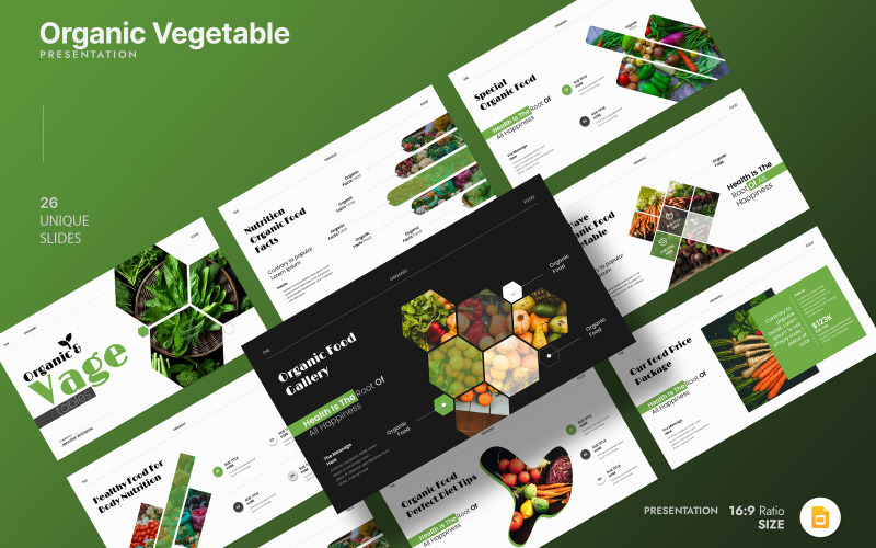 Organic Vegetable Google Slide Template - TemplateMonster